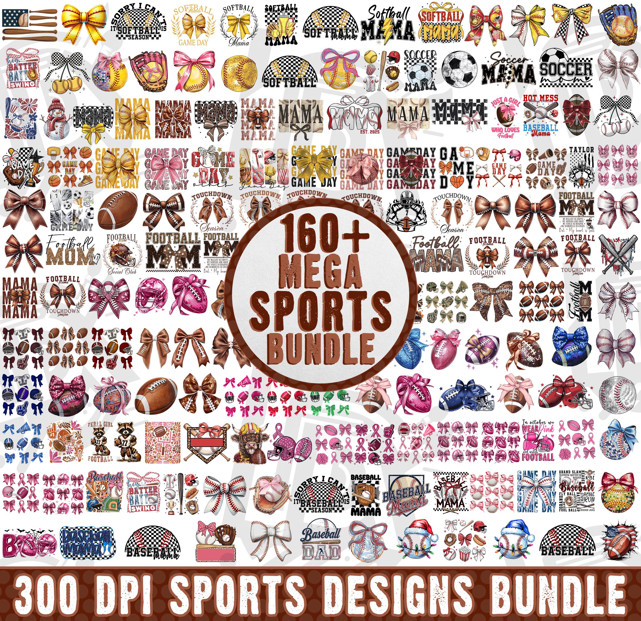 160+ Sports Bundle Png, Game Day Bundle Png, Softball Bundle Png ...