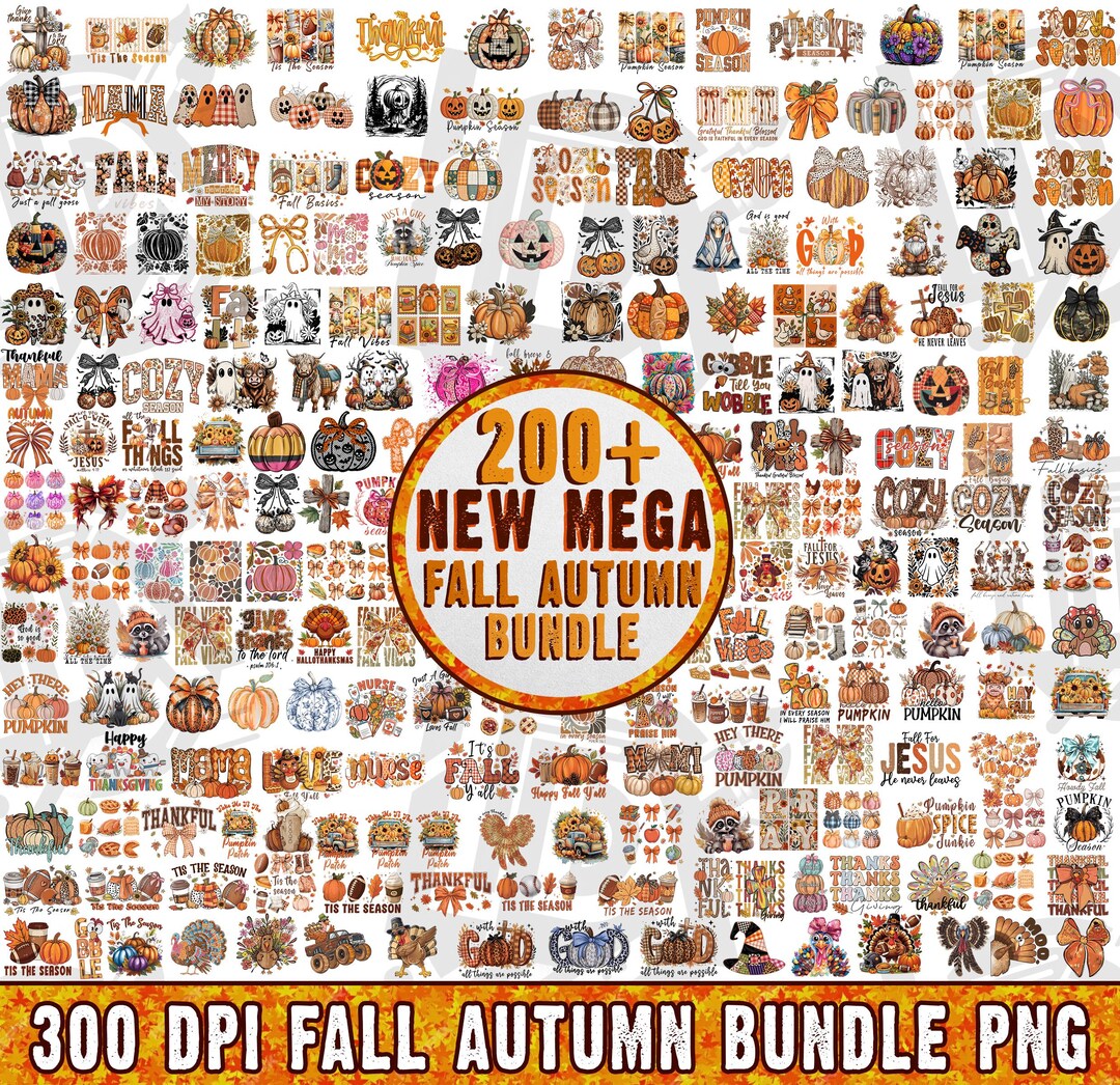 200+ New Fall Bundle Png, Fall Bundle Png, Autumn Bundle Png ...