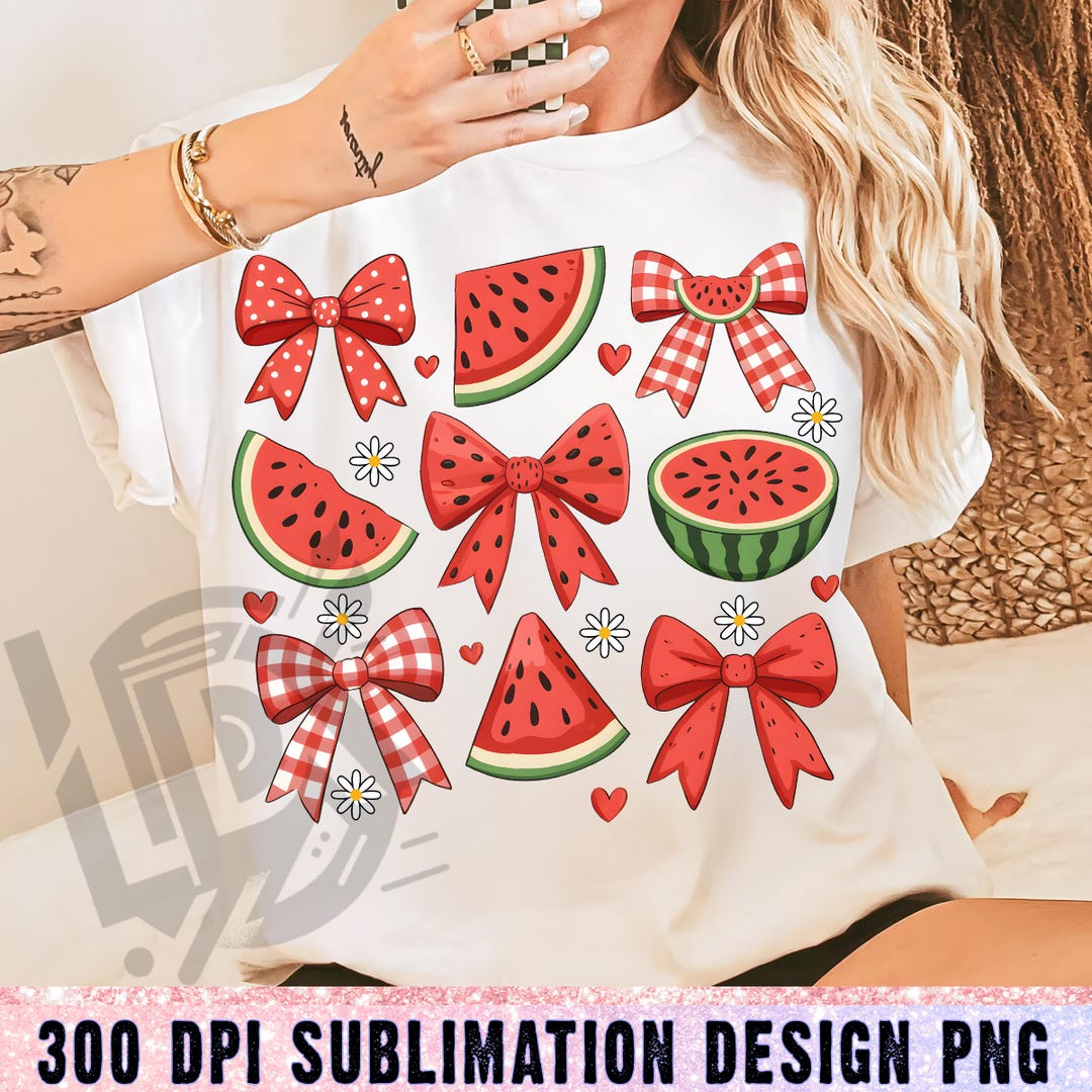 Watermelon Coquette Png, Watermelon Png, Sublimation Design, Summer Png ...