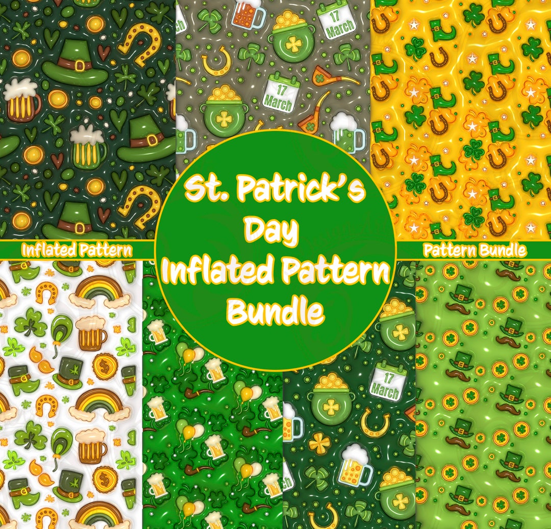 St. Patricks Day Inflated Png, Inflated Patricks Day Pattern, Irish ...