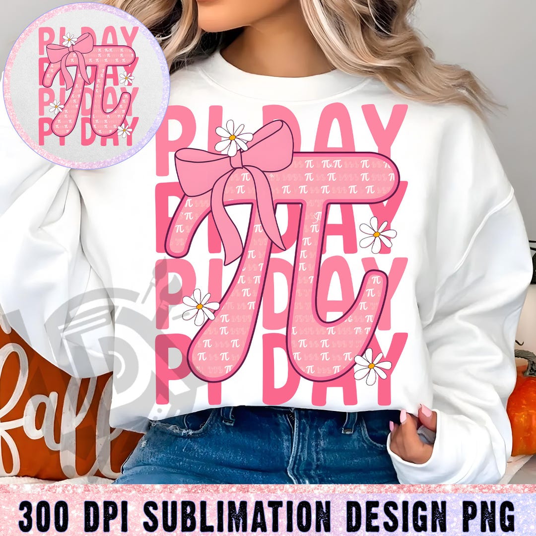 Pink Pi Day Coquette Png, 3.14 Day Png, Teacher Math Png, Pi Day Bow ...