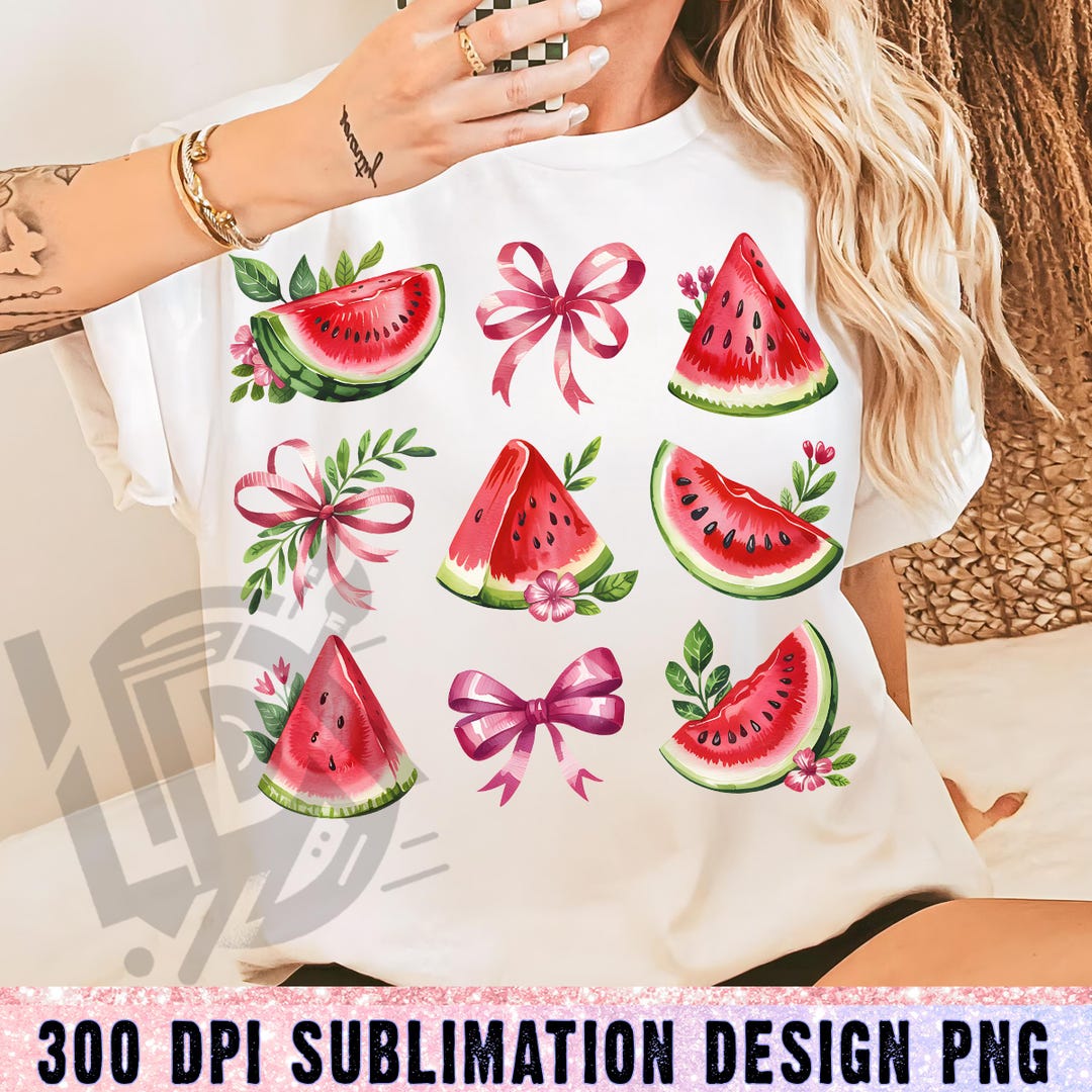 Watermelon Coquette Png, Watermelon Png, Sublimation Design, Summer Png ...