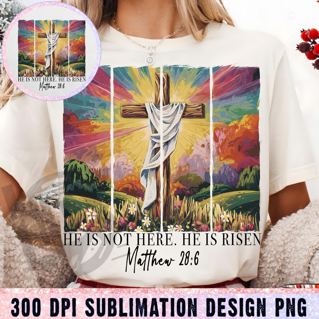 He is Not Here. He is Risen Png, Matthew 28:6 Png, Christian Easter Png ...