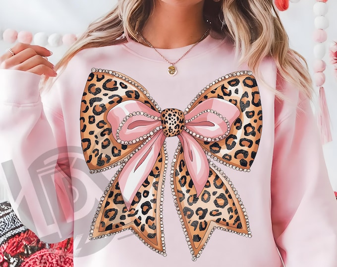 Leopard Coquette Bow PNG, Leopard Print Bow PNG, Cheetah Bow, Girly ...