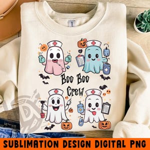 BOO BOO Crew Png, Nurse Png, Nurse Halloween Png, Pink Halloween Png ...