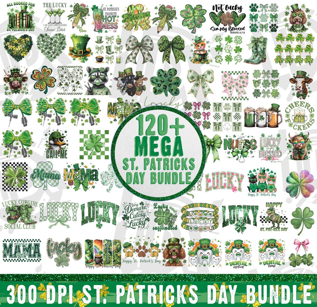 120+ St. Patrick's Day Bundle Png, St Patricks Day Png, Commercial Use ...