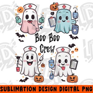 BOO BOO Crew Png, Nurse Png, Nurse Halloween Png, Pink Halloween Png ...