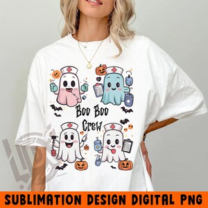 BOO BOO Crew Png, Nurse Png, Nurse Halloween Png, Pink Halloween Png ...