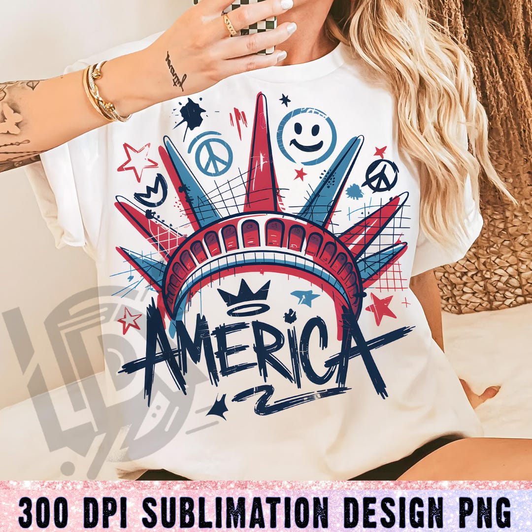 America Graffiti Png, Happy 4th of July Png, 4th of July Png, America ...