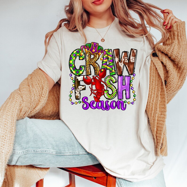 Crawfish Season Png Sublimation Design Mardi Gras Png - Etsy