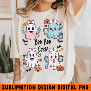 BOO BOO Crew Png, Nurse Png, Nurse Halloween Png, Pink Halloween Png ...