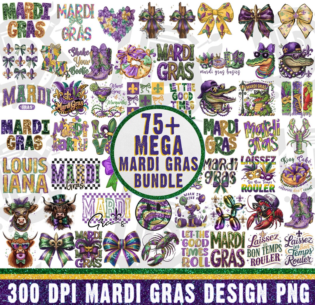 75+ Mardi Gras Bundle Png, Happy Mardi Gras Png, Fleur De Lis Png ...