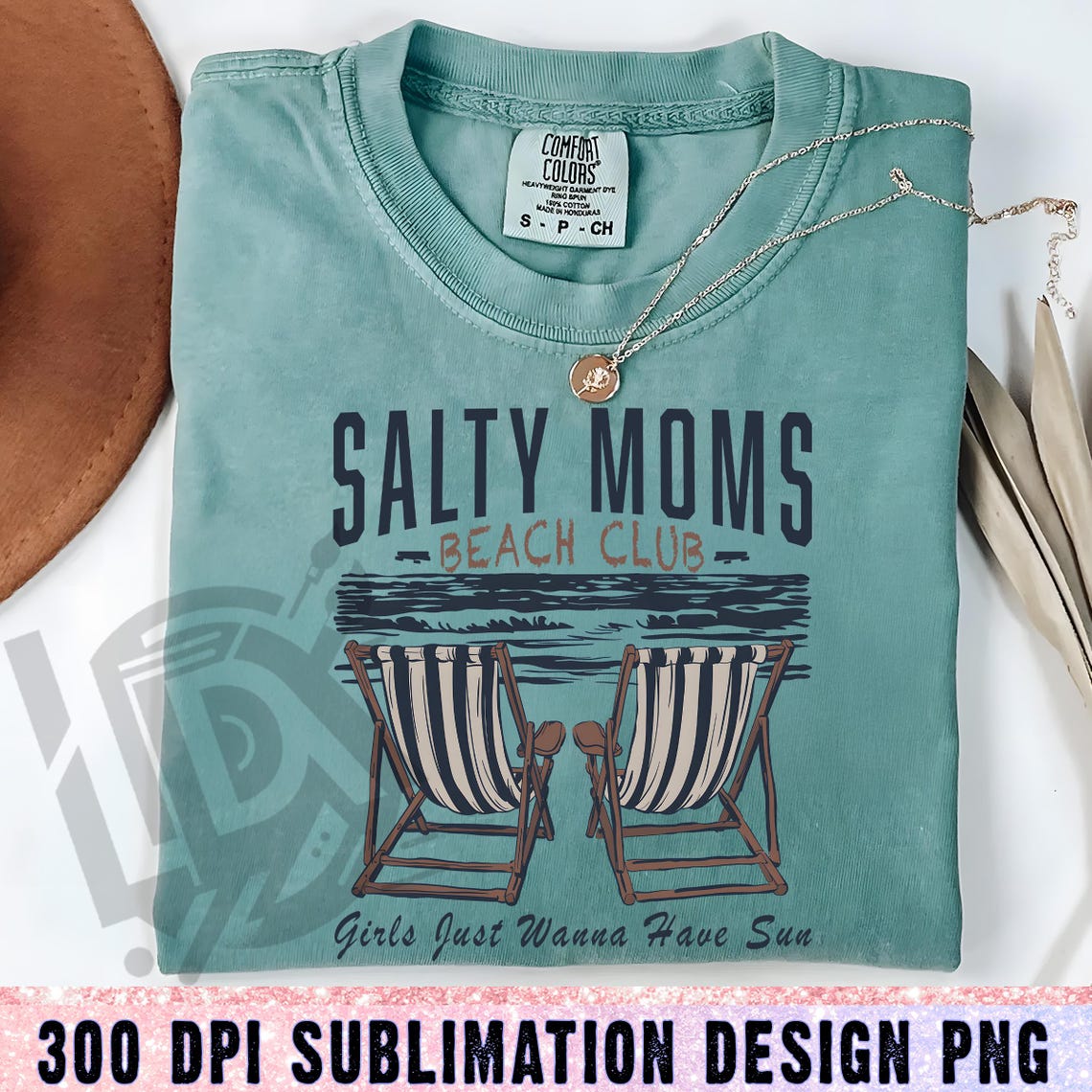 Salty Moms Png, Coastal Beach Png, Sublimation Design, Seashell Png ...