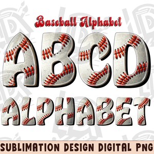 Baseball Doodle Alphabet Bundle, Baseball PNG Letters, Baseball Design ...
