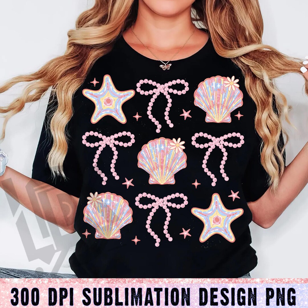 Clam Pearl Png, Salty Soul Png, Summer Vibes Pink Clam Png, Summer ...