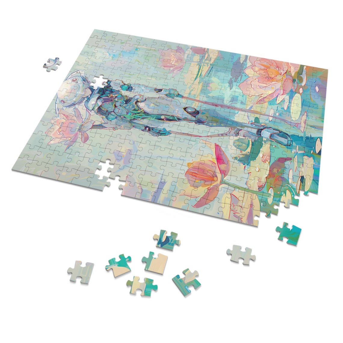 Art Nouveau Mechanical Geisha Puzzle Elegant Floral Design Perfect Gift ...