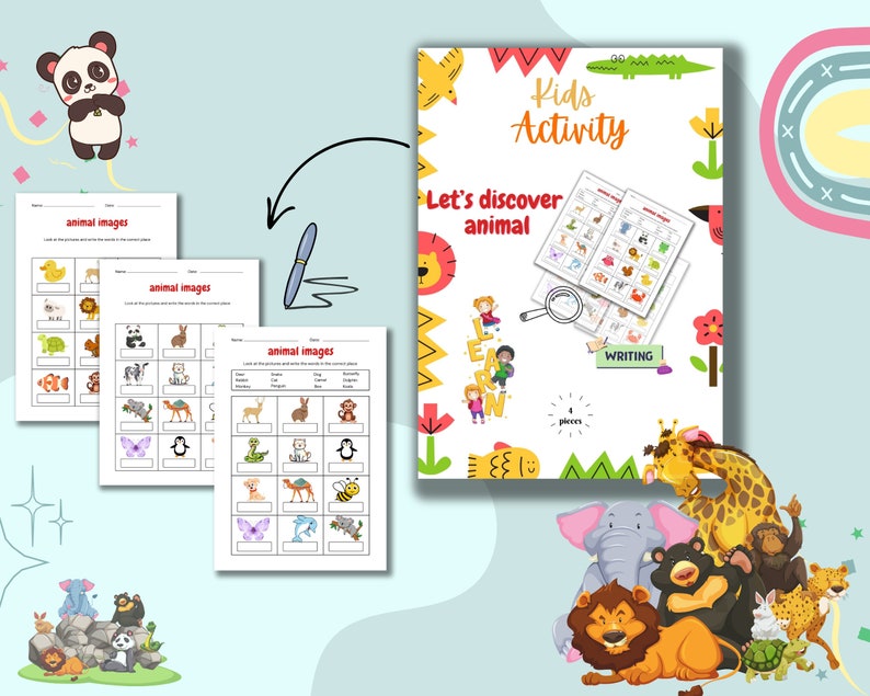 Printable ABC Animal Coloring Book: Alphabet Coloring Pages ...