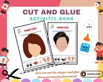 Printable Scissor Skills Practice: Cut & Glue Activities, Animal ...