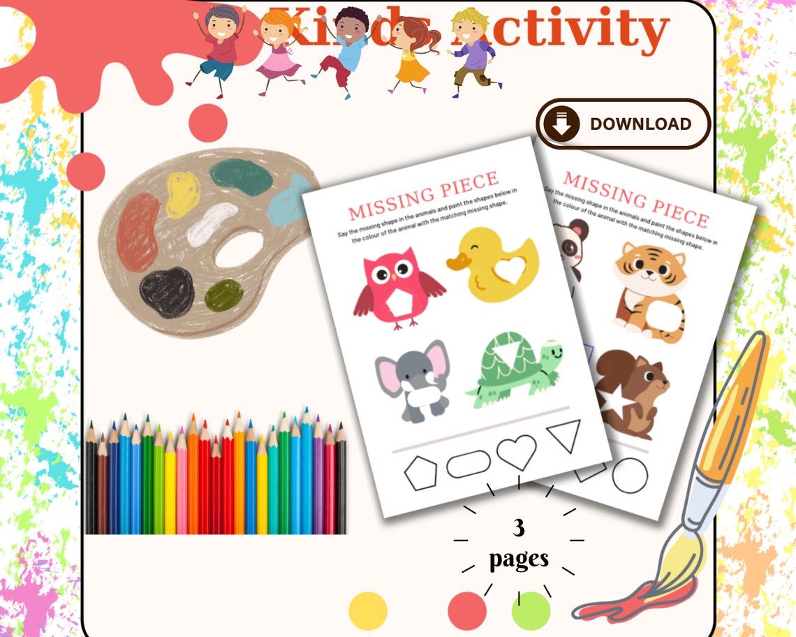 Printable Scissor Skills Practice: Cut & Glue Activities, Animal ...