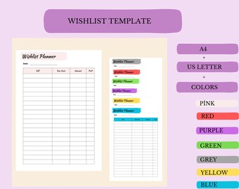 Printable Wish List Sheet: Christmas Birthday Holiday - Etsy