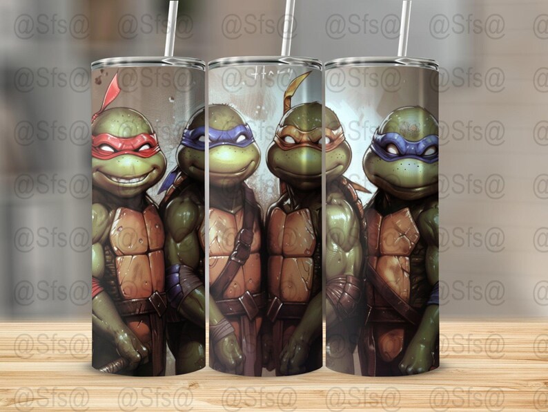 Ninja Turtles Theme Tumbler Wrap Design 20oz Skinny Tumbler Design ...