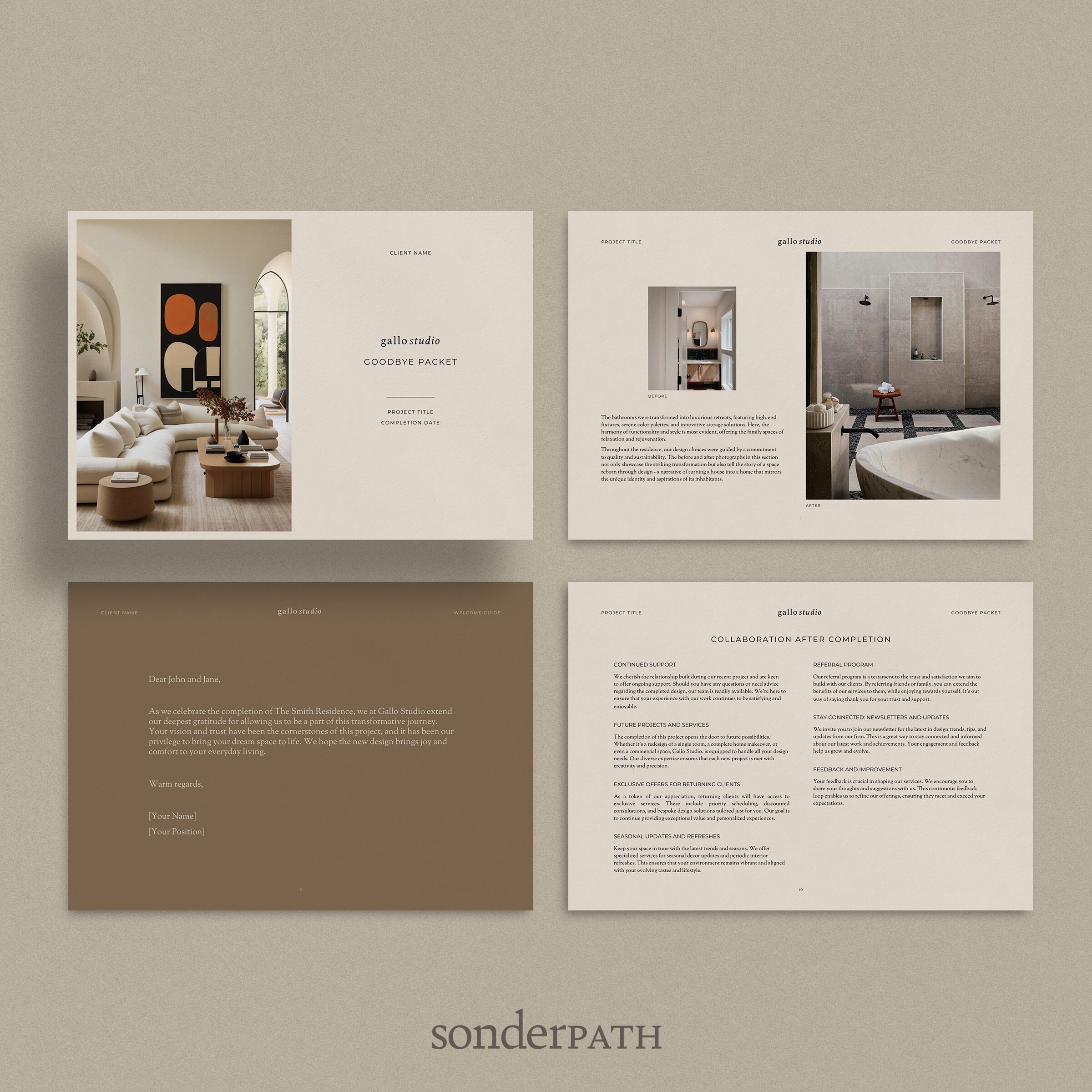 Interior Design Goodbye Packet Template for Interior Designers, Project ...