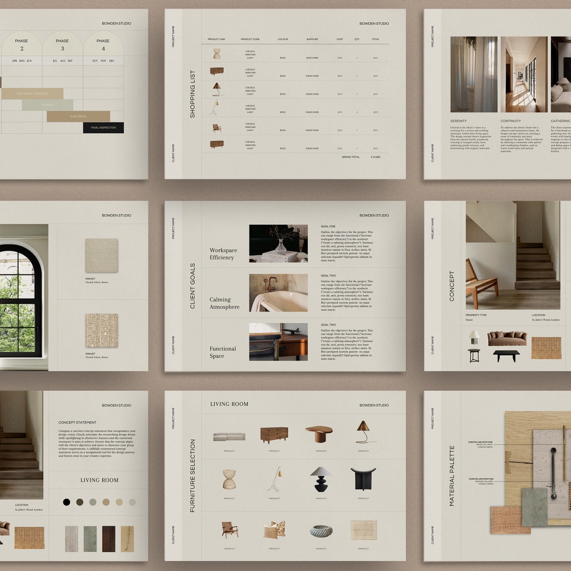 Interior Design Presentation Template Interior Design Mood - Etsy Canada
