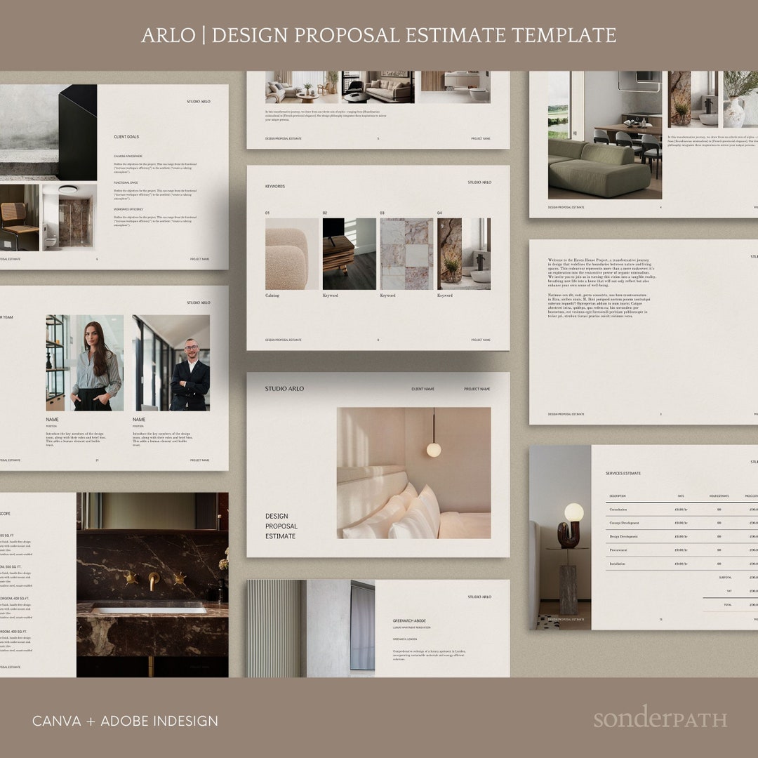 Interior Design Proposal Estimate Template, Invoice and Receipt ...