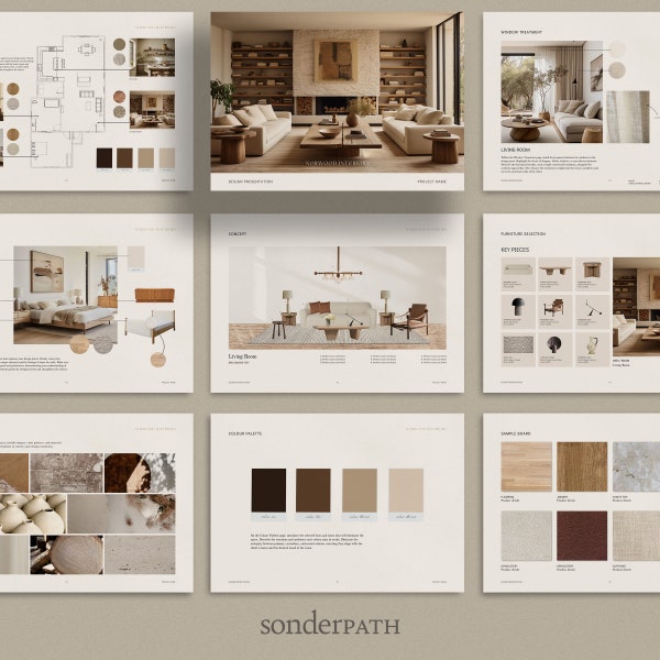 Interior Design Indesign Presentation Template - Etsy