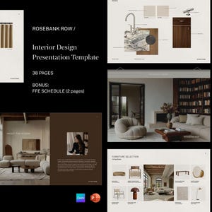 Interior Design Client Presentation Template, Concept Mood Material ...