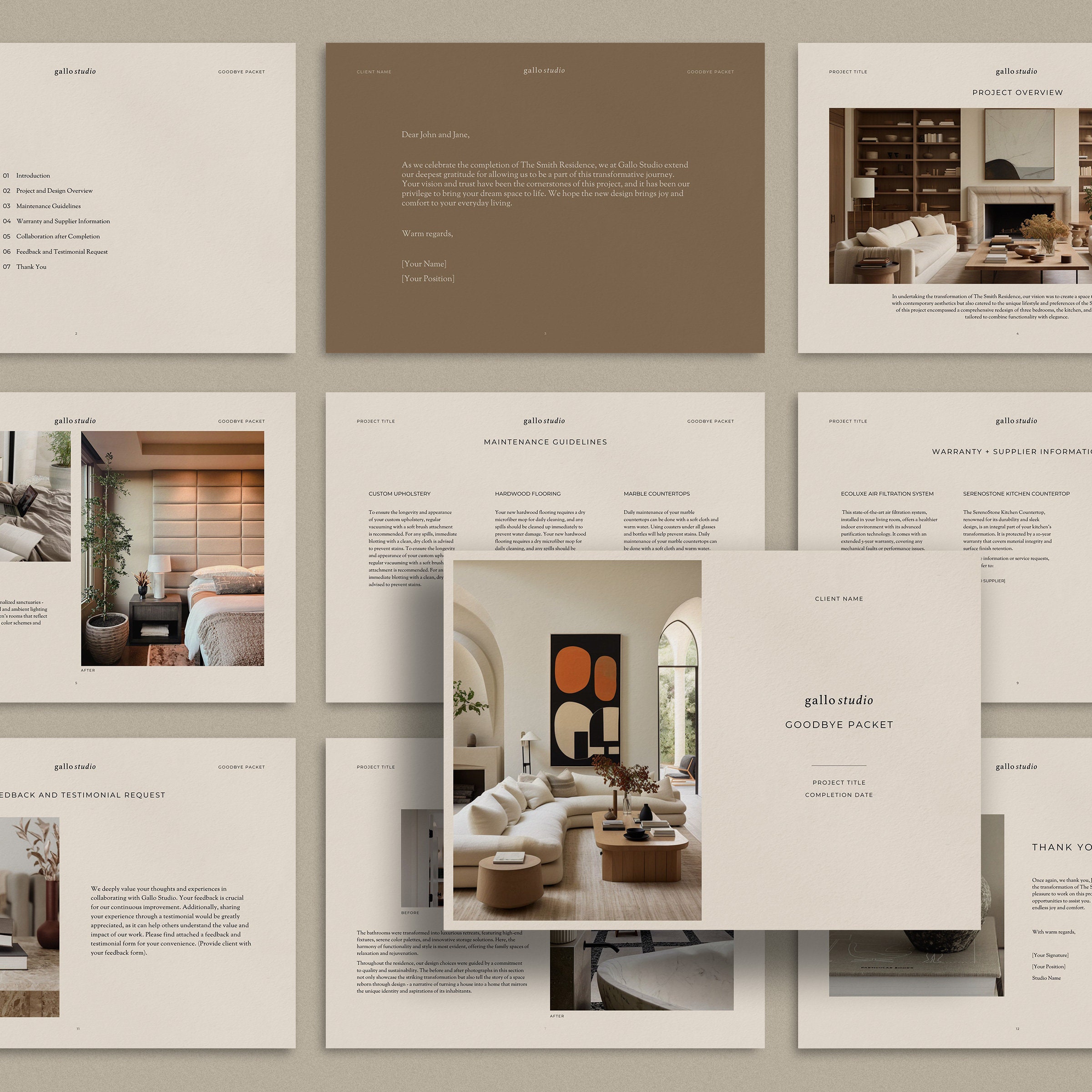 Interior Design Goodbye Packet Template for Interior Designers, Project ...