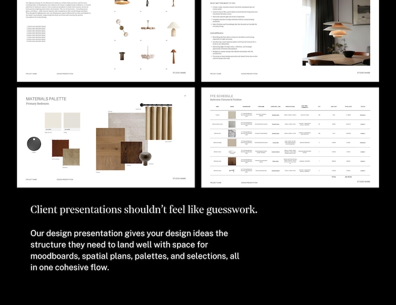 Interior Design Client Presentation Template, Concept Mood Material ...