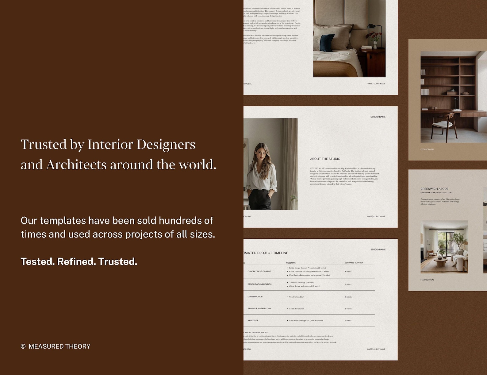 Interior Design Fee Proposal Template, Editable in Canva, Indesign ...