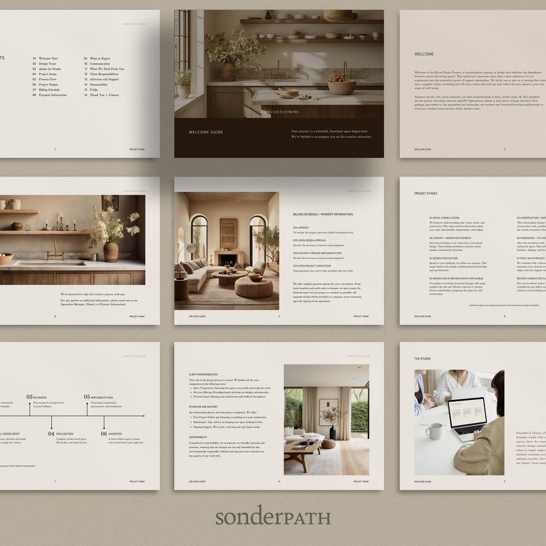 Interior Design Welcome Guide Template for Interior Designers, Welcome ...