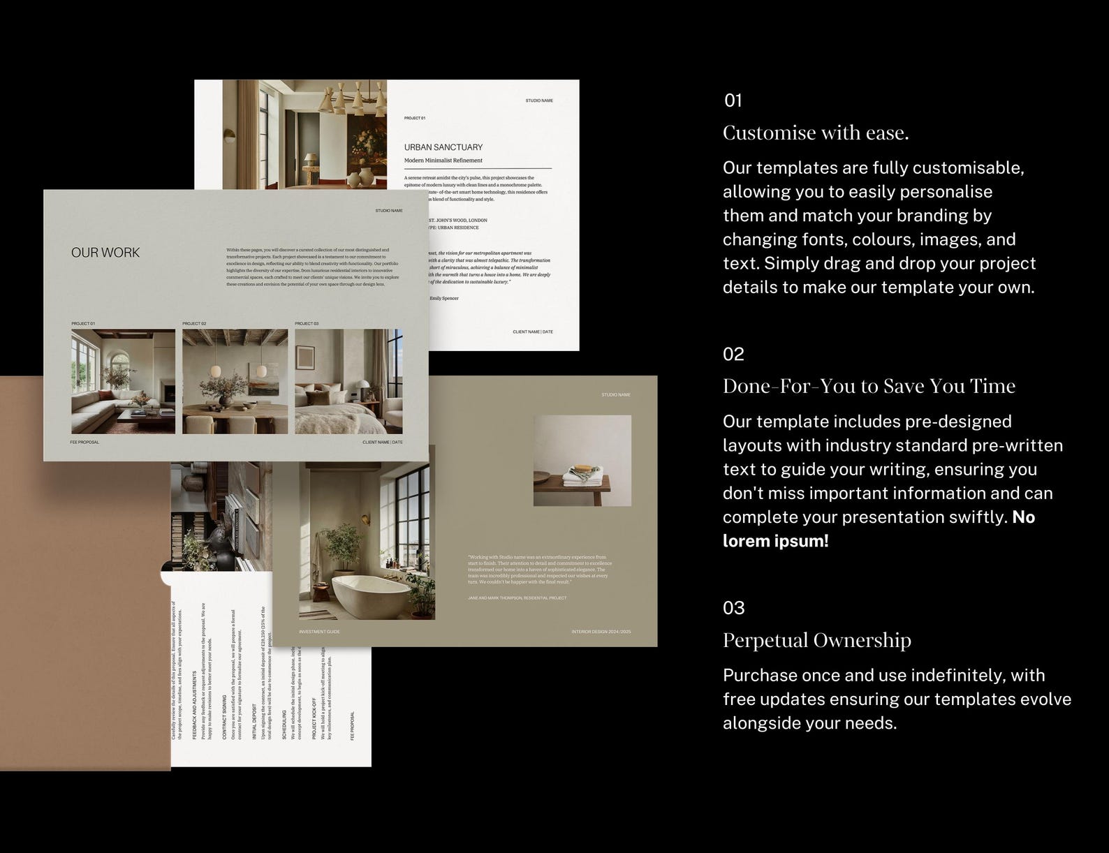 Interior Design Fee Proposal Template | Canva, Powerpoint (US Letter ...