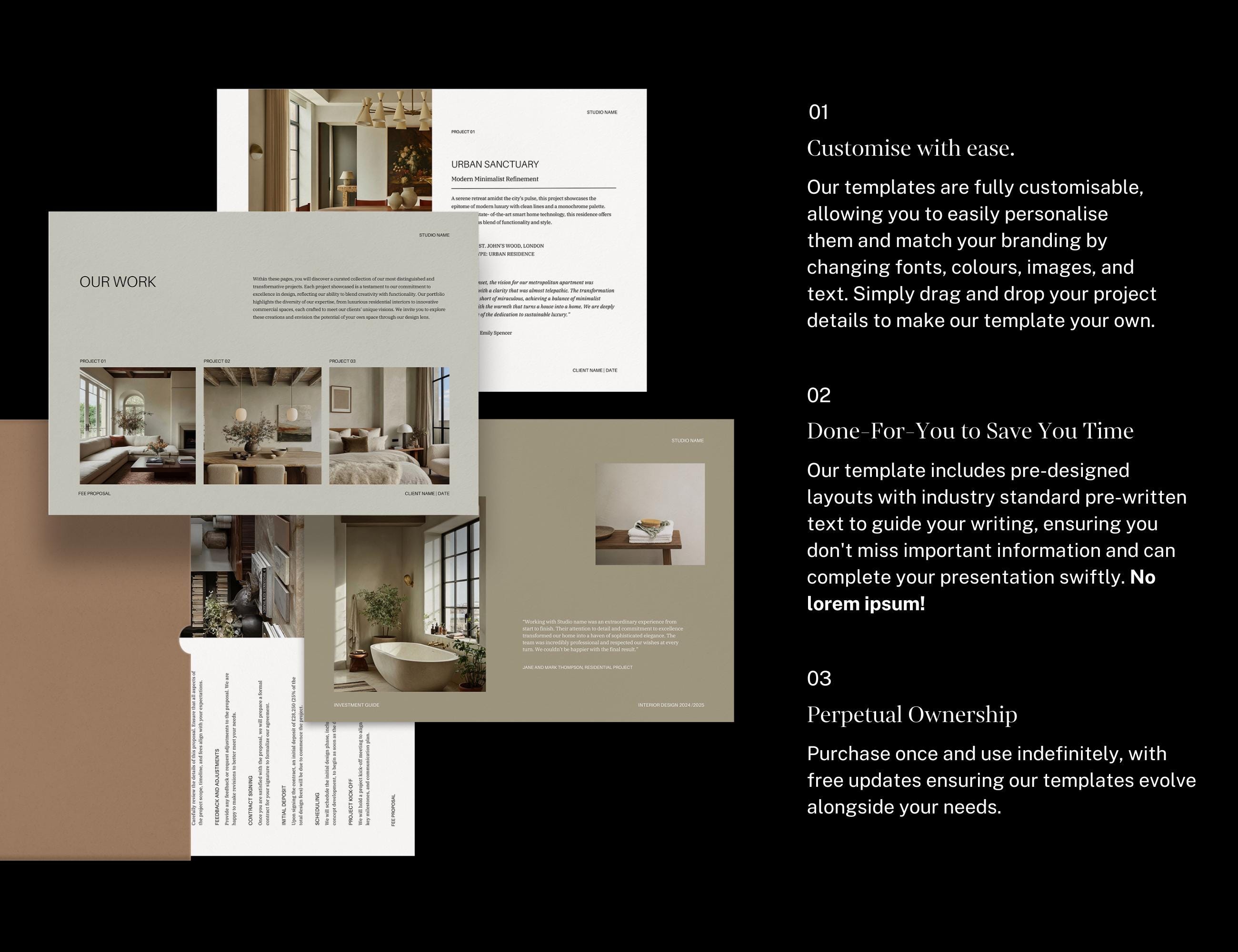 Interior Design Fee Proposal Template for Designers and Architects ...