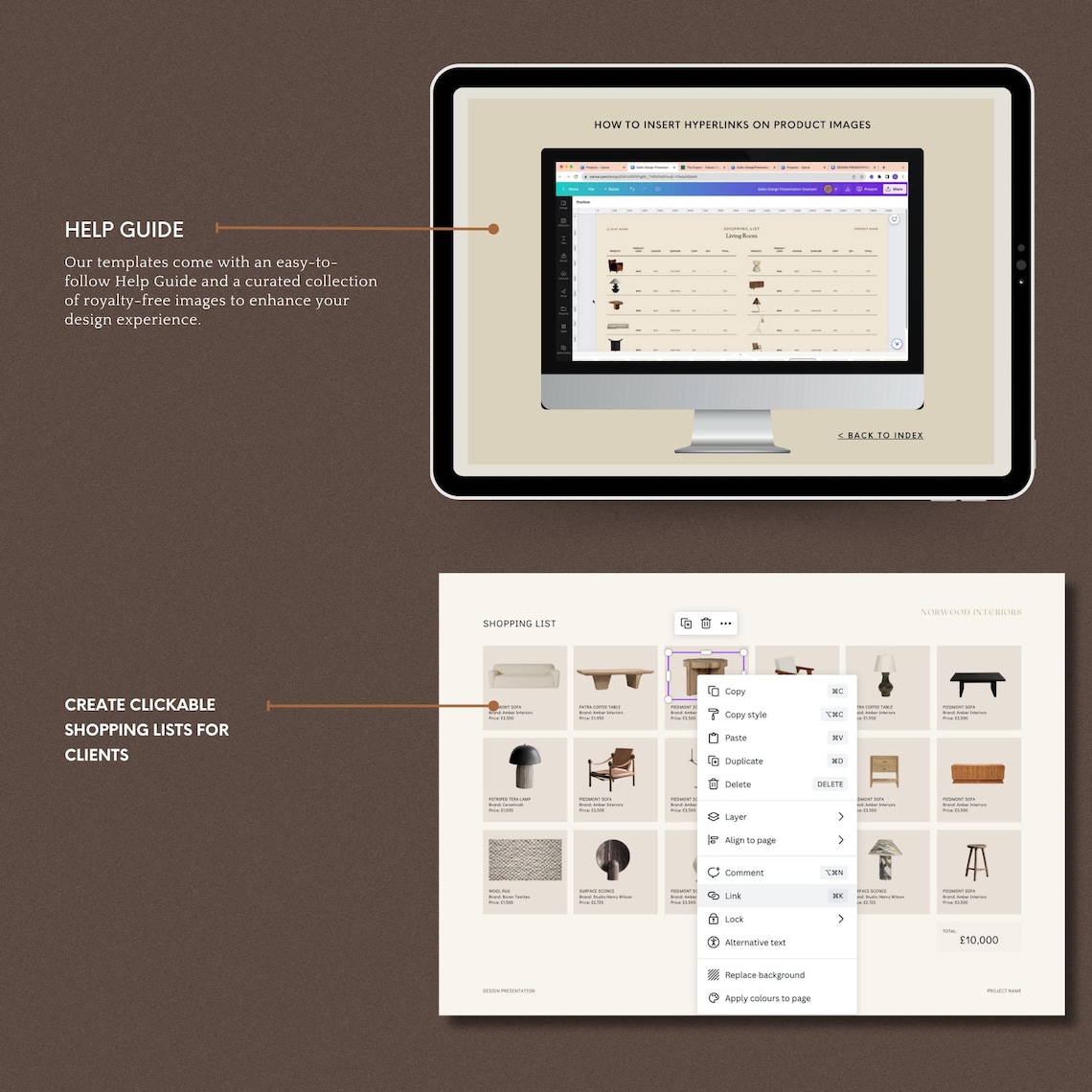 Interior Design Presentation Template, Concept Mood Board Template for ...