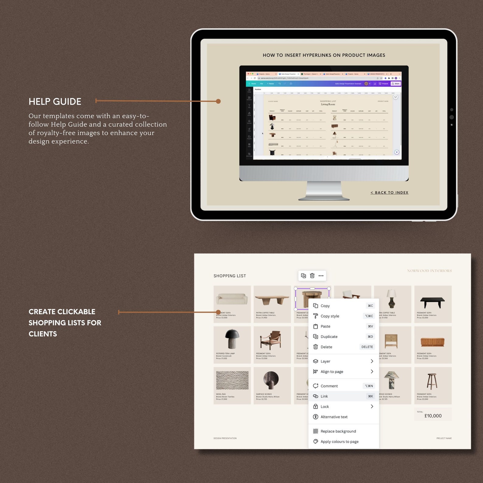 Interior Design Presentation Template, Concept Mood Board Template for ...