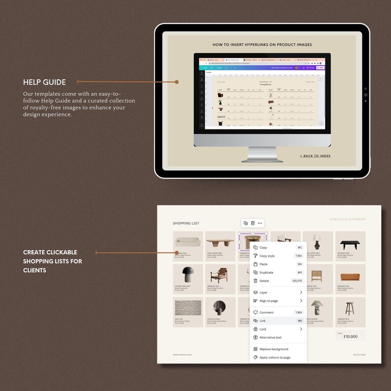 Interior Design Presentation Template, Concept Mood Board Template for ...