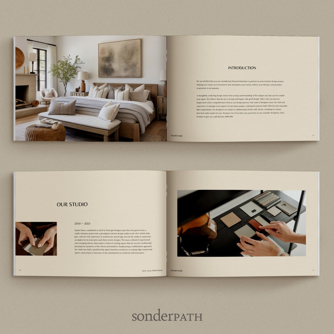 Interior Design Portfolio Template for Interior Designers, Canva ...