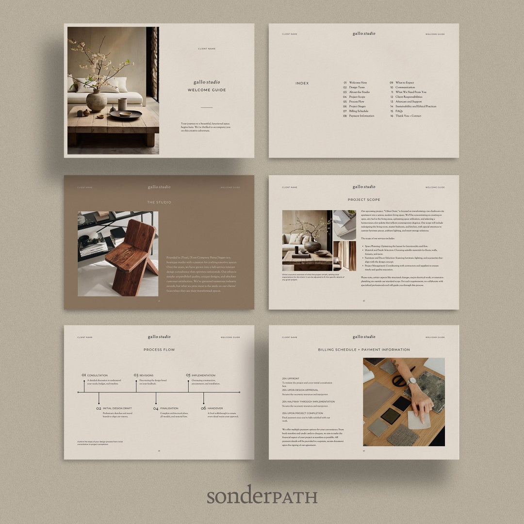 Interior Design Welcome Guide Template for Interior Designers, Welcome ...