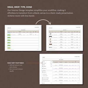 Interior Design Furniture, Finishes & Fixtures Schedule Template for ...