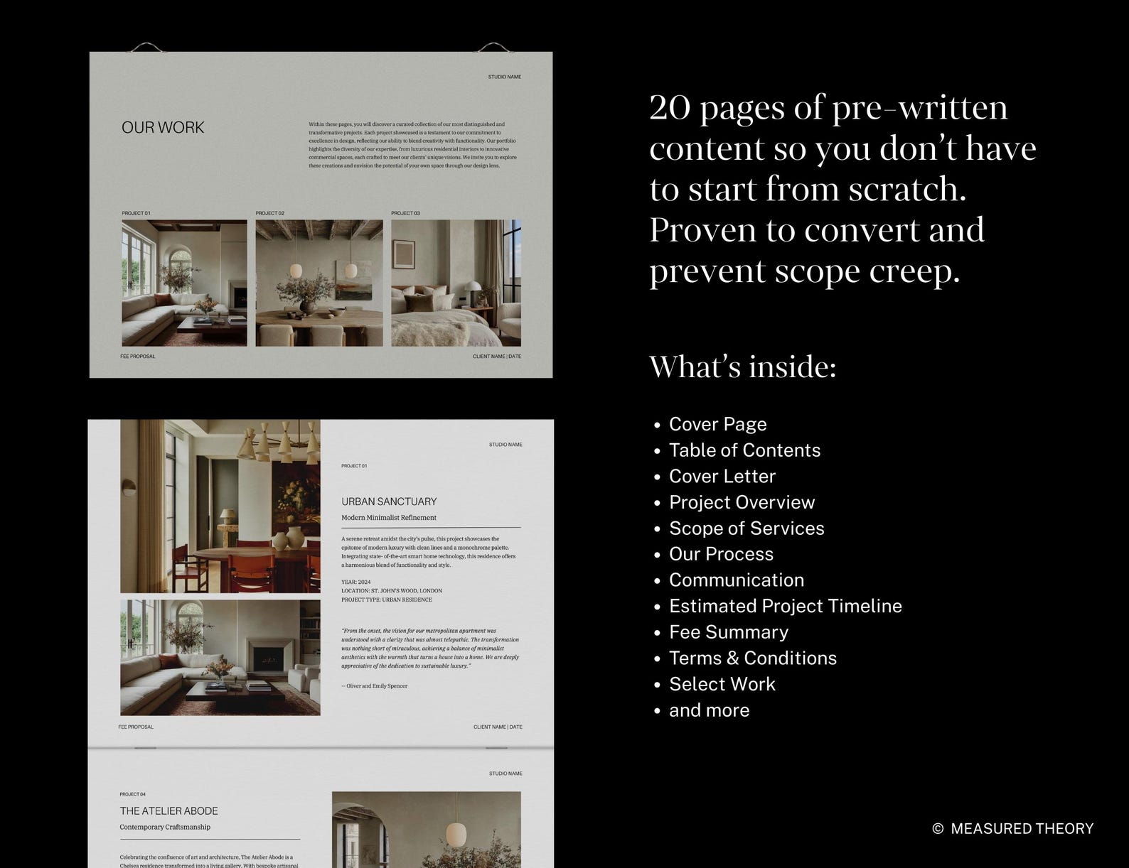 Interior Design Fee Proposal Template | Canva, Powerpoint (US Letter ...