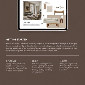 Interior Design Presentation Template, Concept Mood Board Template for ...