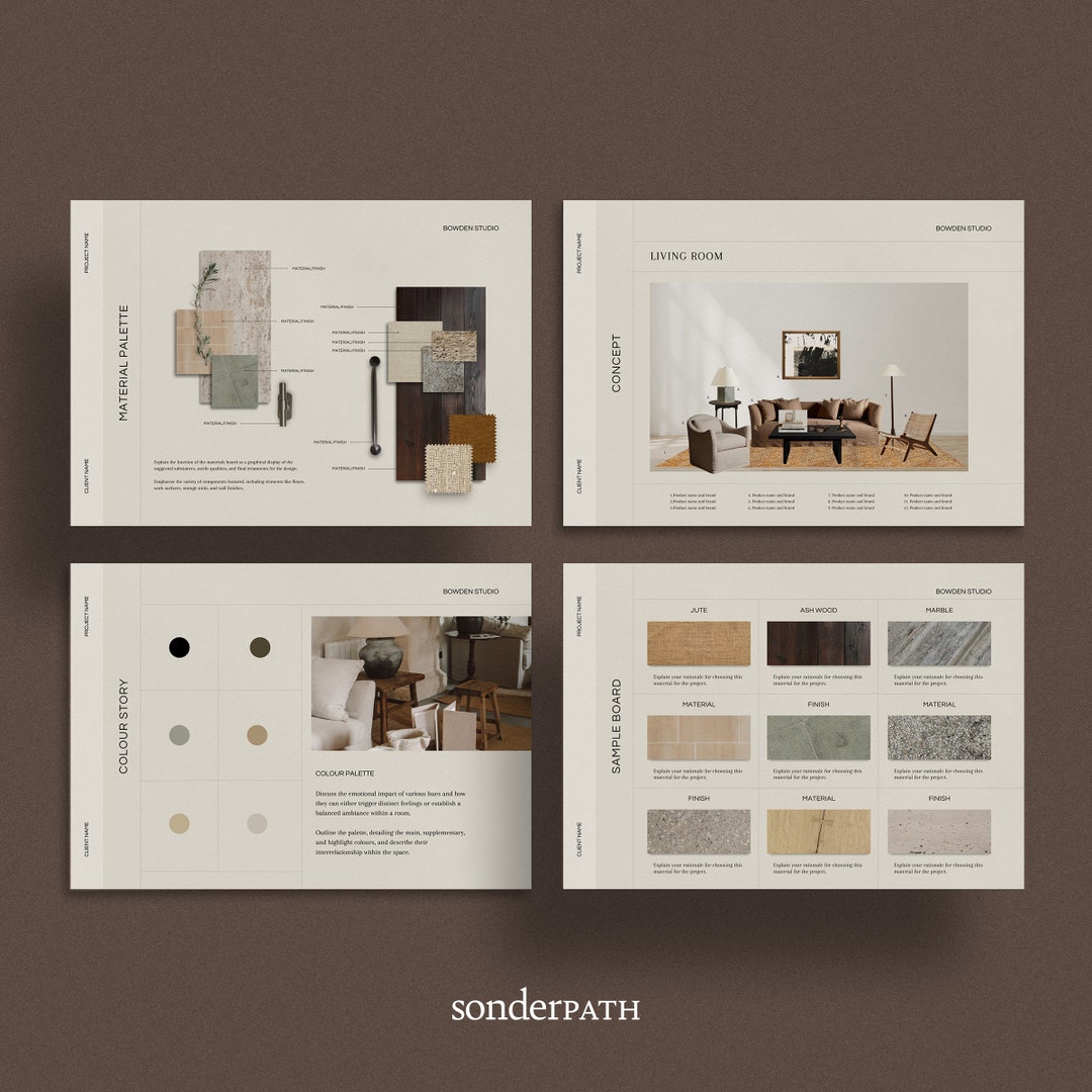 Interior Design Presentation Template Interior Design Mood - Etsy