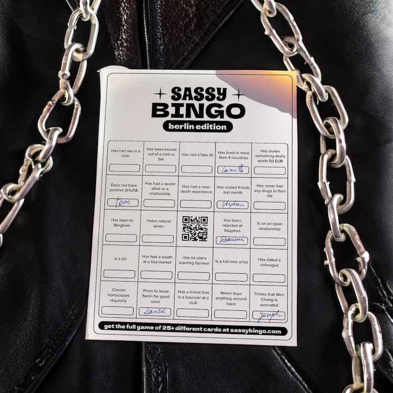 Party Bingo .pdf Cards - NSFW Sassy Berlin Edition - Etsy