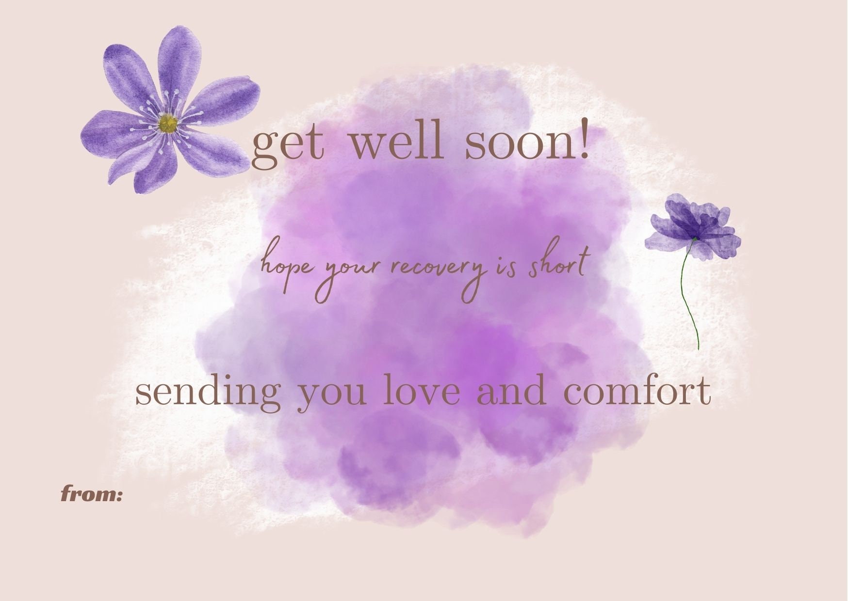 Get Well Soon Digital Card | Get Better Soon Digital Card | Printable ...
