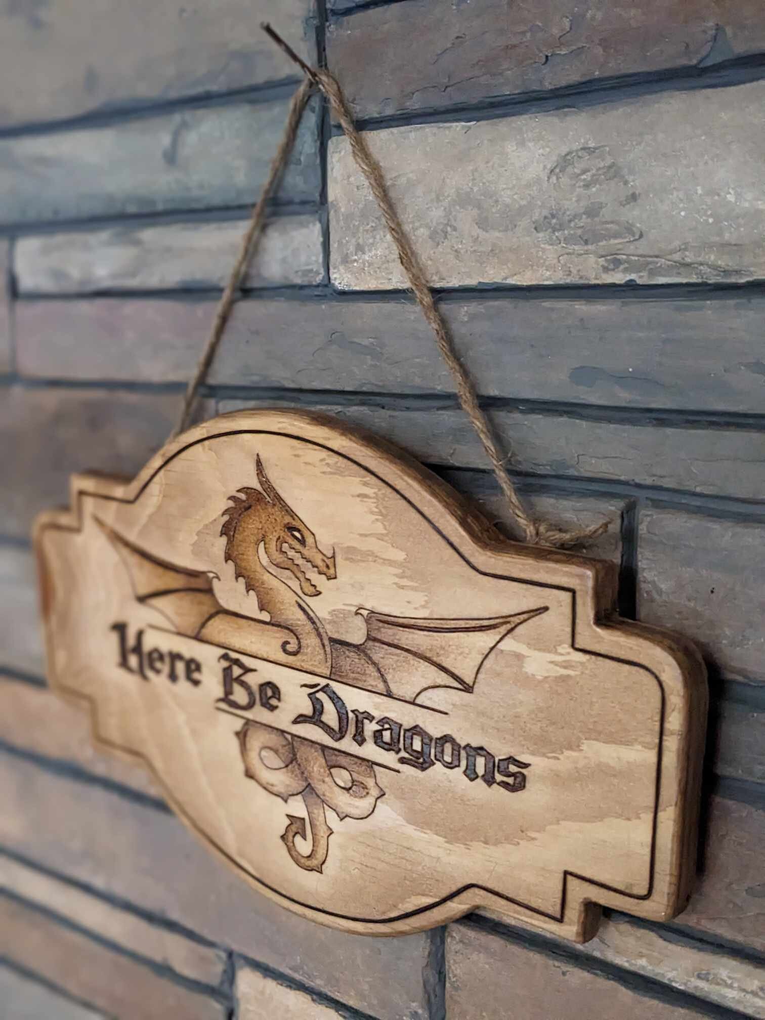 Here Be Dragons tavern Sign - Etsy