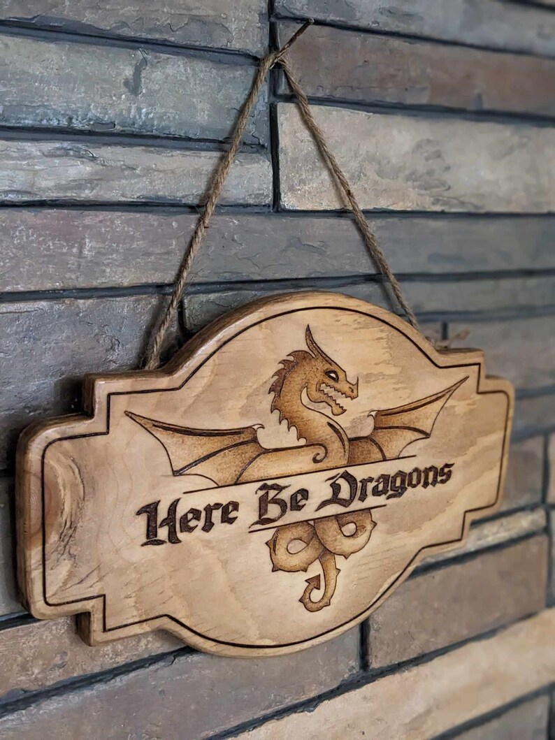 Here Be Dragons tavern Sign - Etsy