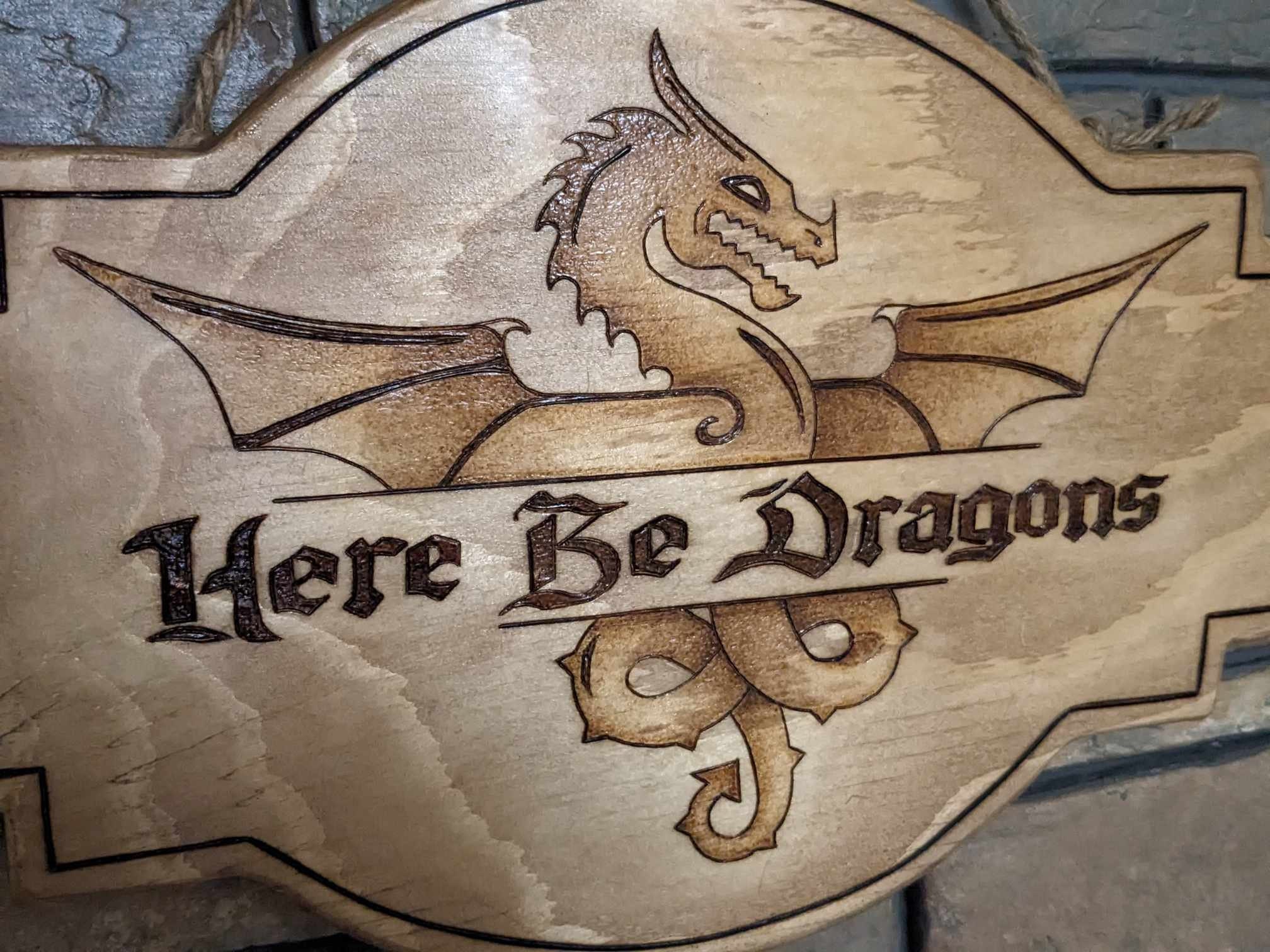 Here Be Dragons tavern Sign - Etsy